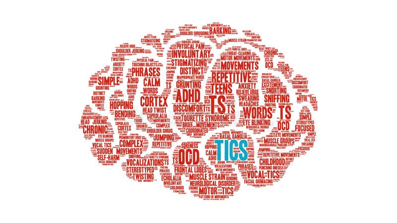 Tics Animated Word Cloud stock footage. Video of discomfort - 163429594