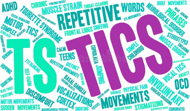 Tics Word Cloud stock vector. Illustration of adhd, calm - 158976934