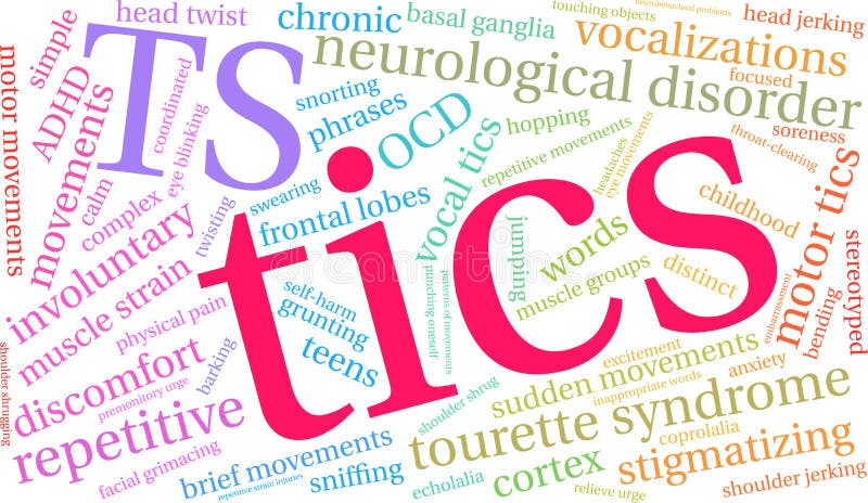 Tics Word Cloud stock vector. Illustration of disorder - 158976782