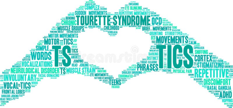 Tics Word Cloud stock vector. Illustration of echolalia - 158976929