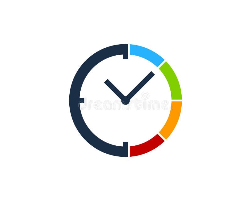 Tid Symbol Logo Design Element Vektor Illustrationer - Illustration av ...