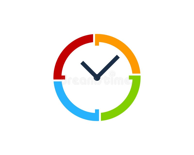Tid Symbol Logo Design Element Vektor Illustrationer - Illustration av ...