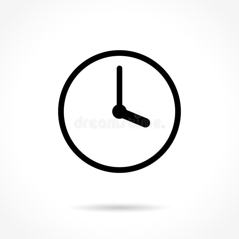 Tid tunn linje symbol vektor illustrationer. Illustration av timme ...