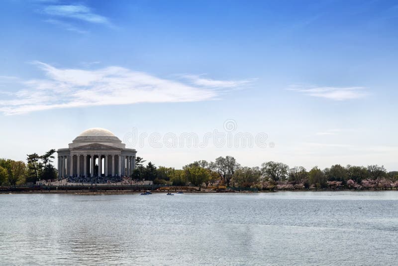 Tidal Basin Jefferson Memorial Stock Photo - Image of united ...