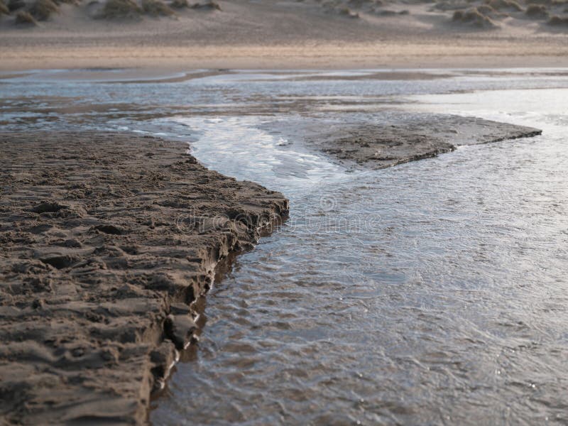 Tidal Mudflat Patterns stock photo. Image of nature - 393887196