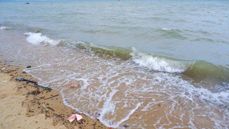 Tidal Waves on the Beach stock photo. Image of wave - 301078696