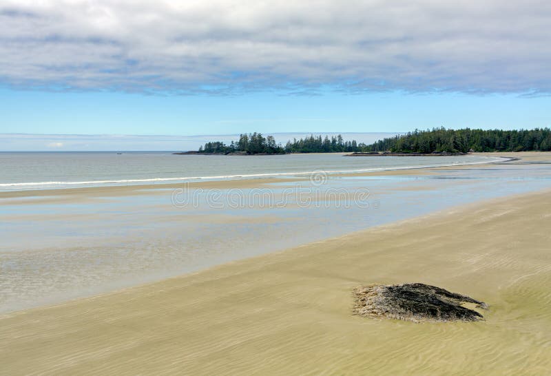 Tidal Waves in the Pacific Ocean Inlet on Vancouver Island Stock Photo ...