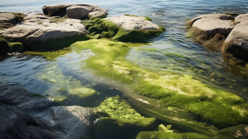 Tide algae isolated stock photo. Image of sunlight, marine - 319426432