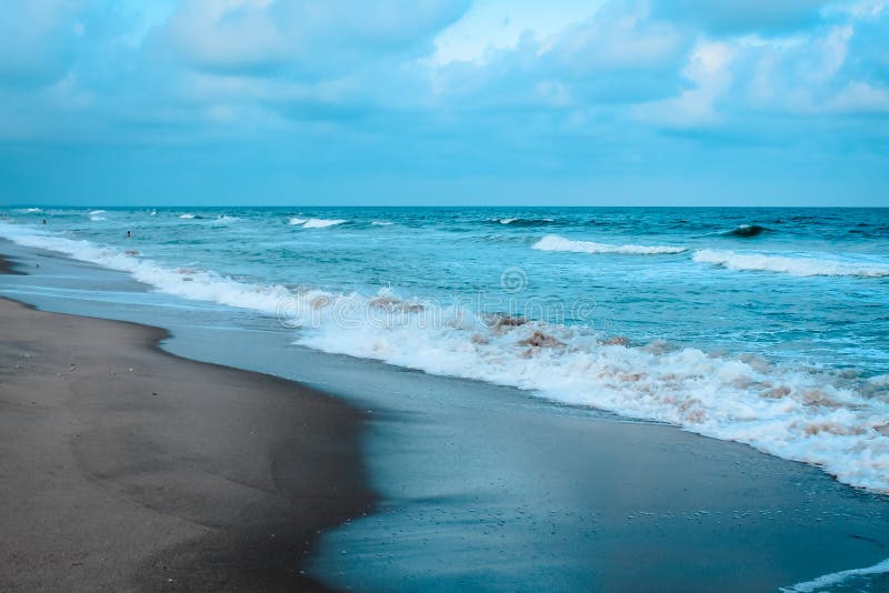 Tide going out. stock photo. Image of clouds, orange - 15899342