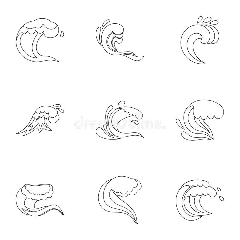 High tide line icon stock vector. Illustration of line - 100433511