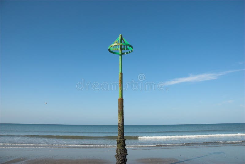 Tidal Marker To Measure the Depth of the High Tide Stock Photo - Image ...