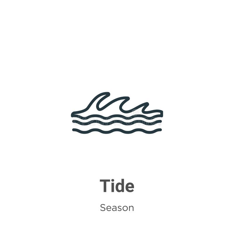 Tide Outline Vector Icon. Thin Line Black Tide Icon, Flat Vector Simple ...