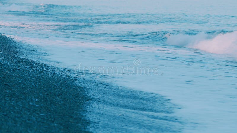 The Tide of the Sea Wave. Calm Sea Surface. Water Spreads Over Small ...