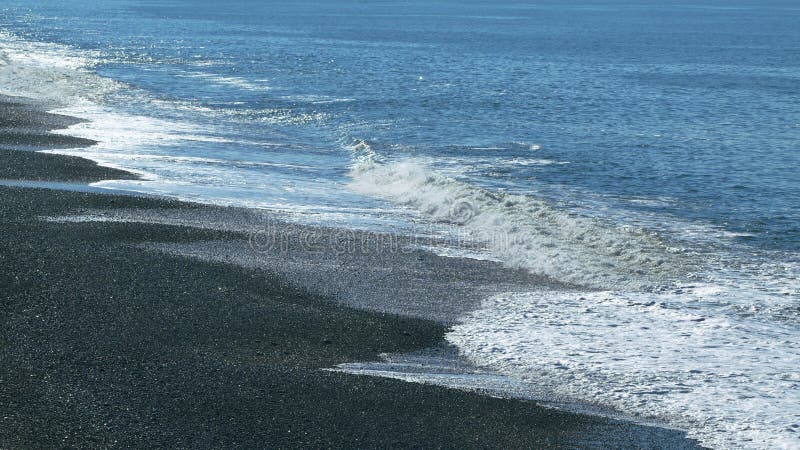 The Tide of the Sea Wave. Calm Sea Surface. Water Spreads Over Small ...