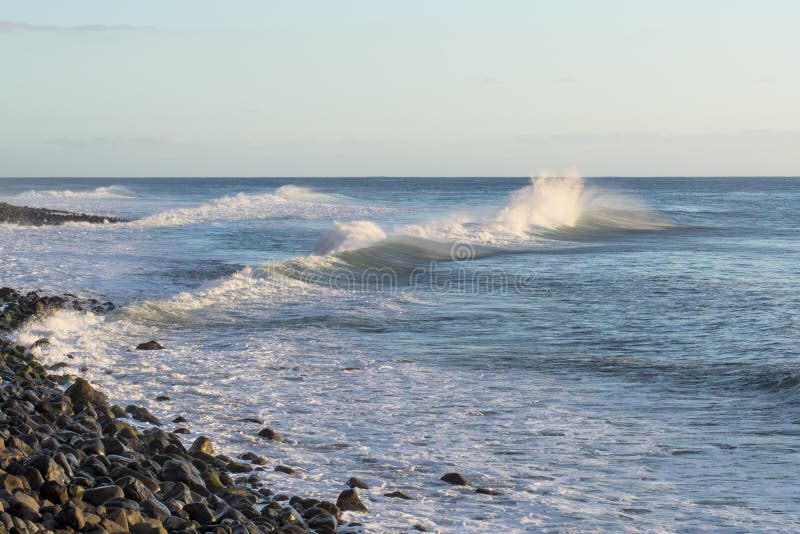 Tide of sea waves stock photo. Image of spray, coast - 111345068