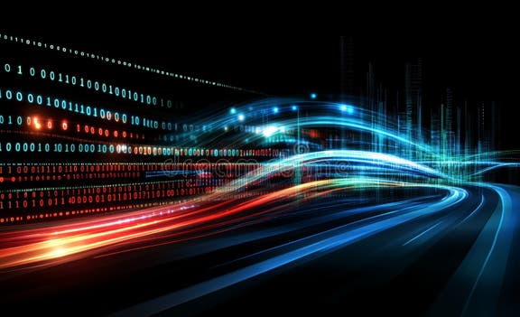 Tides of Computer Code. Massive Binary Data. Information Landscape, Binary Code, Data Encoding ...