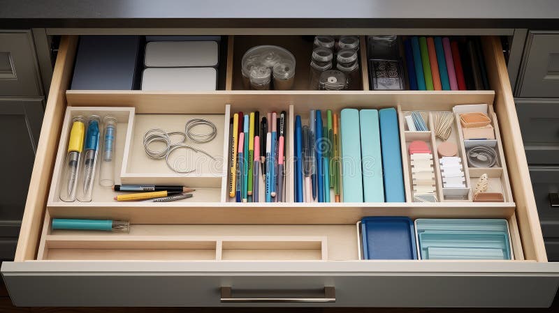 Tidiness organized office stock illustration. Illustration of office ...