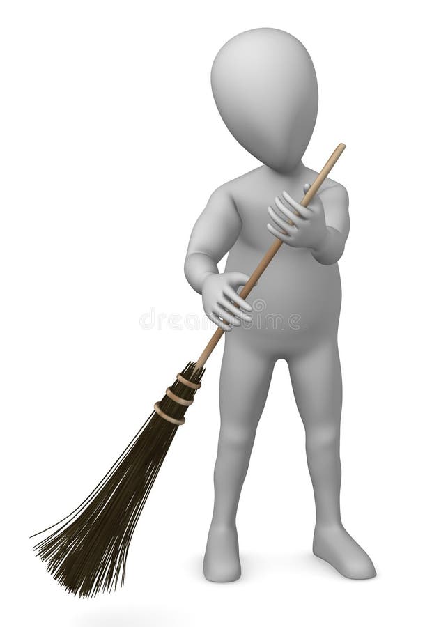 Besom stock illustration. Illustration of render, woman - 11317677