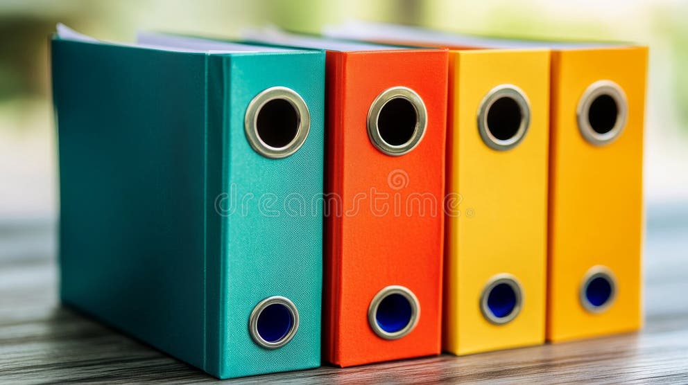 A Tidy Box of Multicolored File Folders, with Some Documents Visible on ...