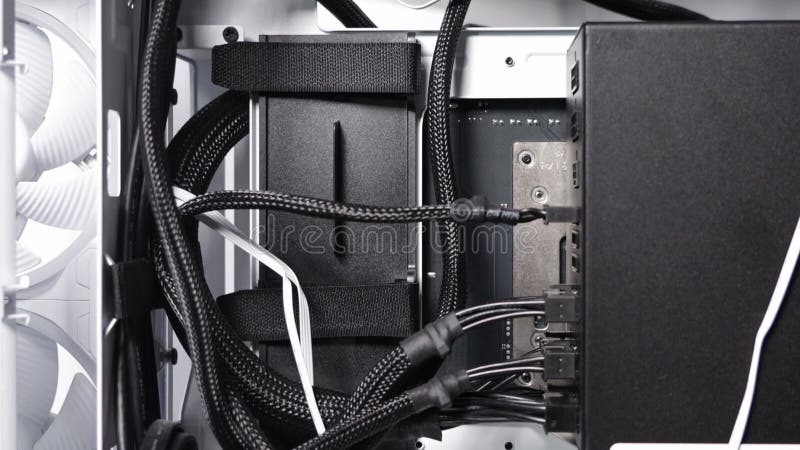 Tidy Cable Management and Modular Connections Inside White PC Case with ...