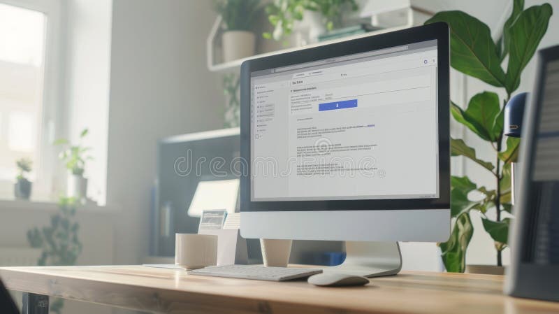The Modern Office Workspace. AI Generated Stock Image - Image of ...