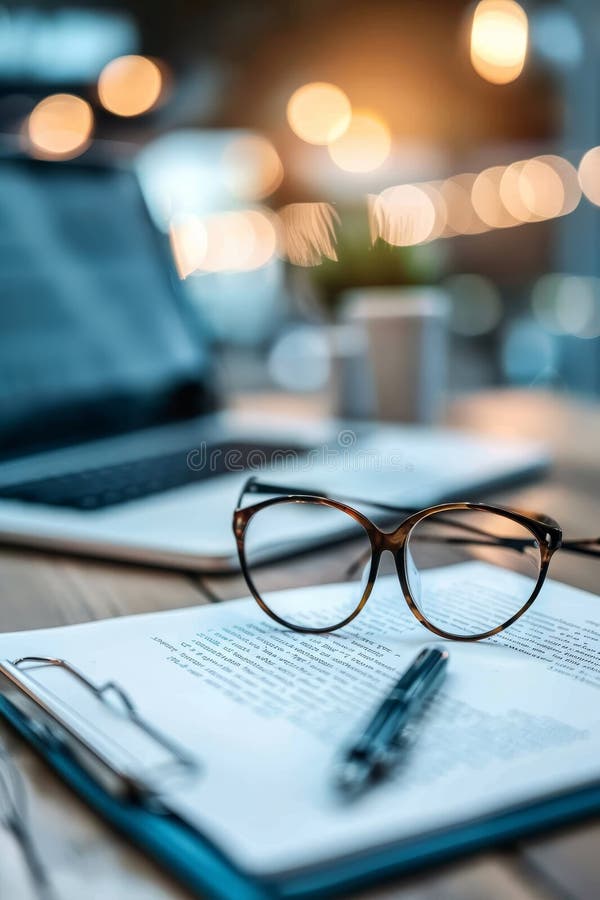 Tidy Desk Setup with Desktop Pc, Folders, and Assorted Office Supplies ...