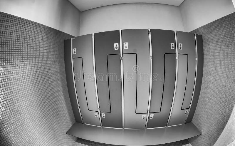 Tidy Empty Lockers Room of a Modern Spa Stock Photo - Image of concept ...