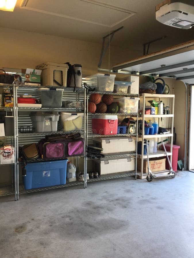 Clean garage stock image. Image of inside, floor, electric - 19656227