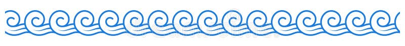 Tidy Wave Decorative Divider. Blue Line Pattern Stock Vector ...