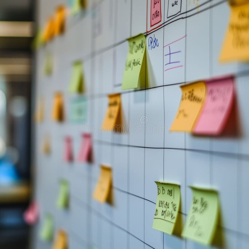 Tidy Whiteboard with Round Magnets Stock Illustration - Illustration of ...