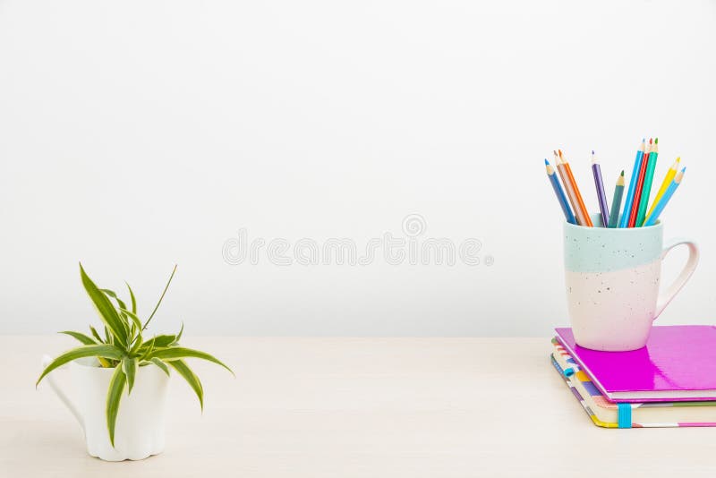 Tidy Workspace Setup, Writing Desk Tools Equipment, Smart Office ...