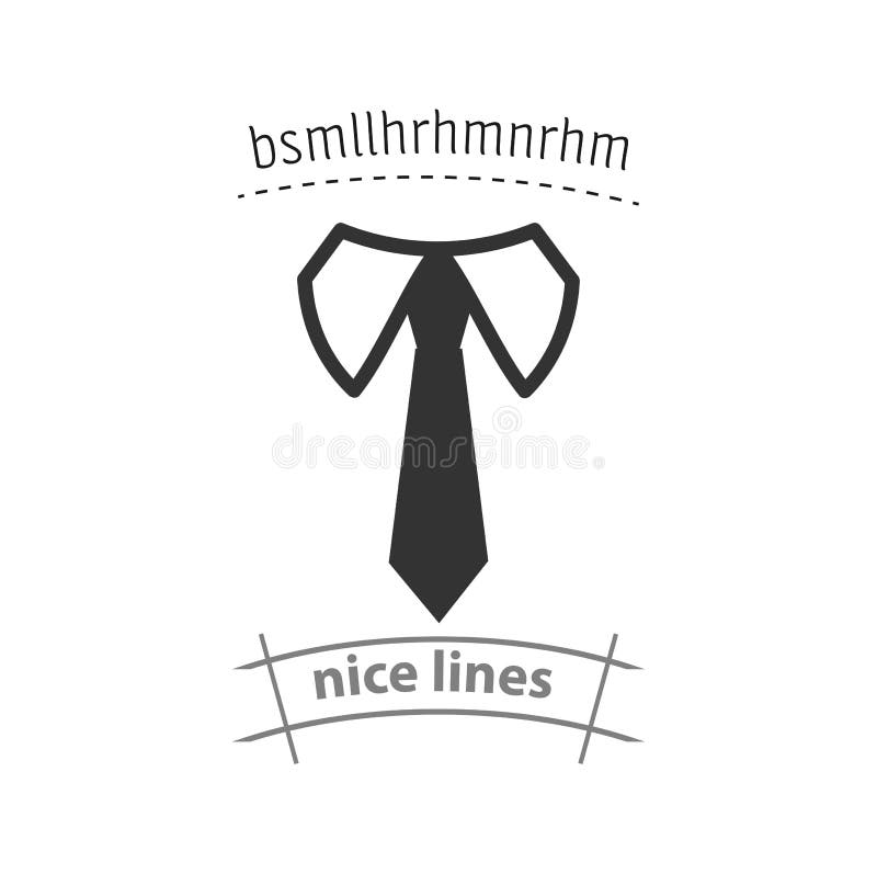 Tie with Collar Simple Icon. Tie with Collar Isolated Icon Stock Vector ...