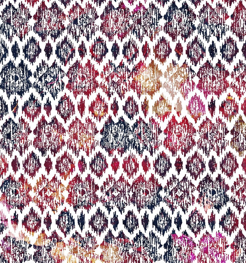 Tie Dye Batik Texture Repeat Modern Pattern Stock Illustration ...
