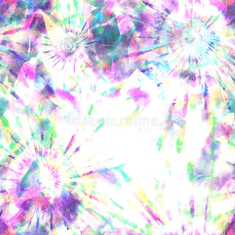 Tie Dye Blot Print in Colour Burst Stock Illustration - Illustration of ...