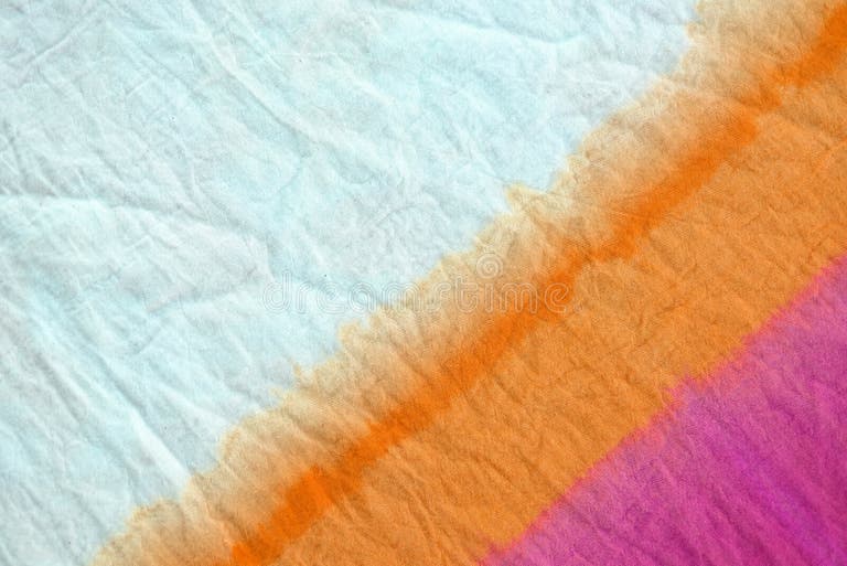 Tie Dye Pattern Dip Dyed Technique on Cotton Fabric Background. Stock ...