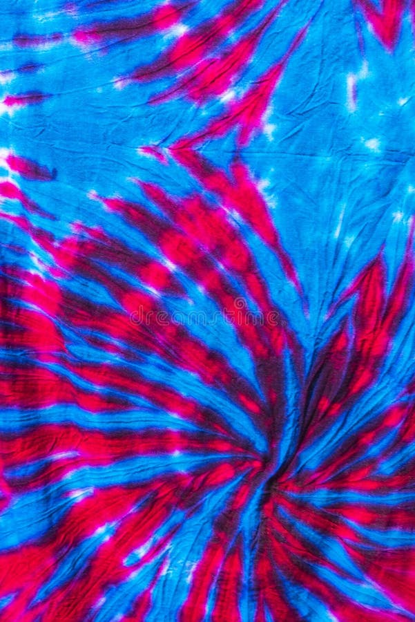 Tie Dyed Pattern on Cotton Fabric Stock Photo - Image of colorful ...