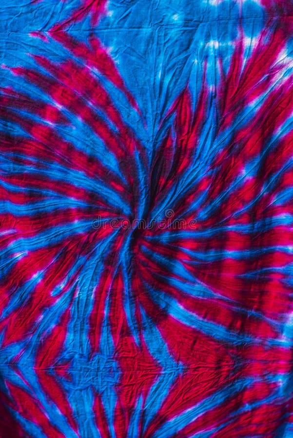 Tie Dyed Pattern on Cotton Fabric Stock Image - Image of artistic ...