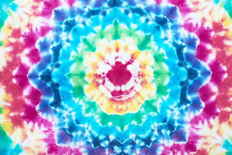 Tie Dyed Pattern on Cotton Fabric Dip Dyed Technique Abstract ...