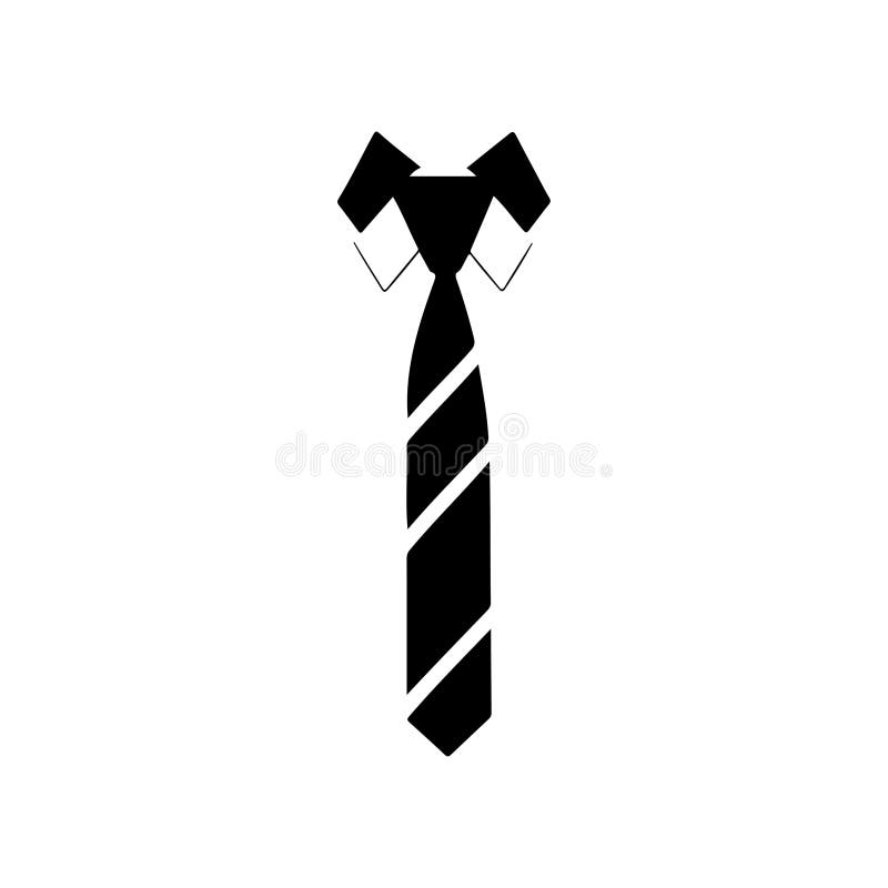 Tie Icon Hand Draw Black Colour Father Day Logo Symbol Perfect Stock ...