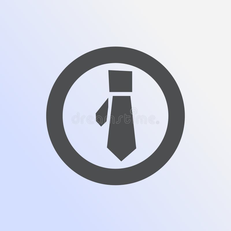 The Tie Icon. Necktie and Neckcloth Symbol Stock Vector - Illustration ...