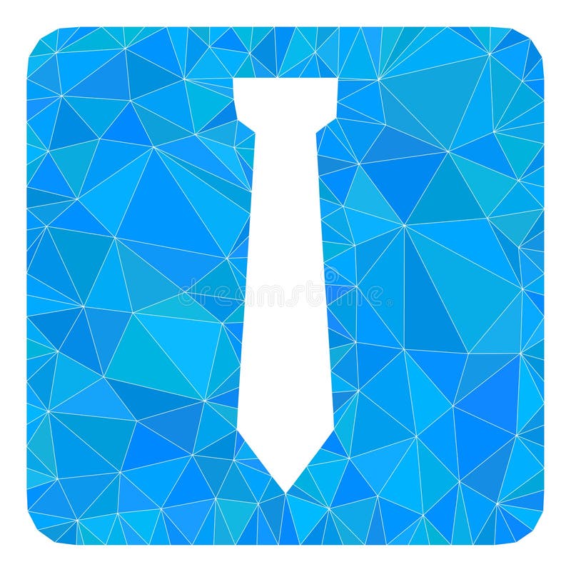 Tie Low-Poly Mocaic Icon stock vector. Illustration of geometric ...