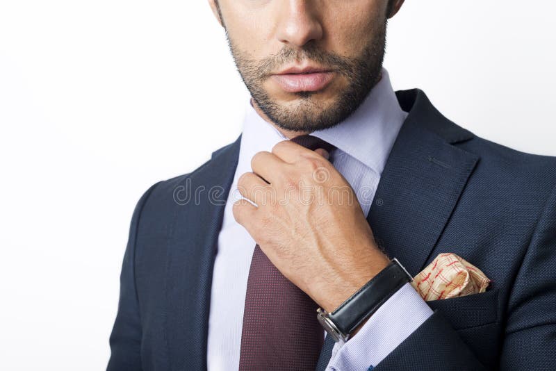 Handsome Businessman Adjusting His Cuffs Stock Photos - Free & Royalty ...