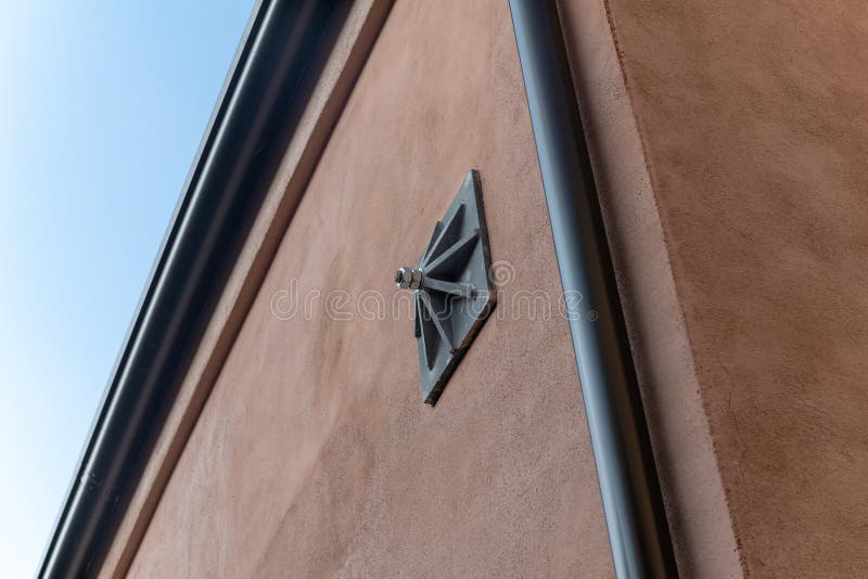 Tie Rod on Exposed Building Wall on the Facade of the Building, with ...