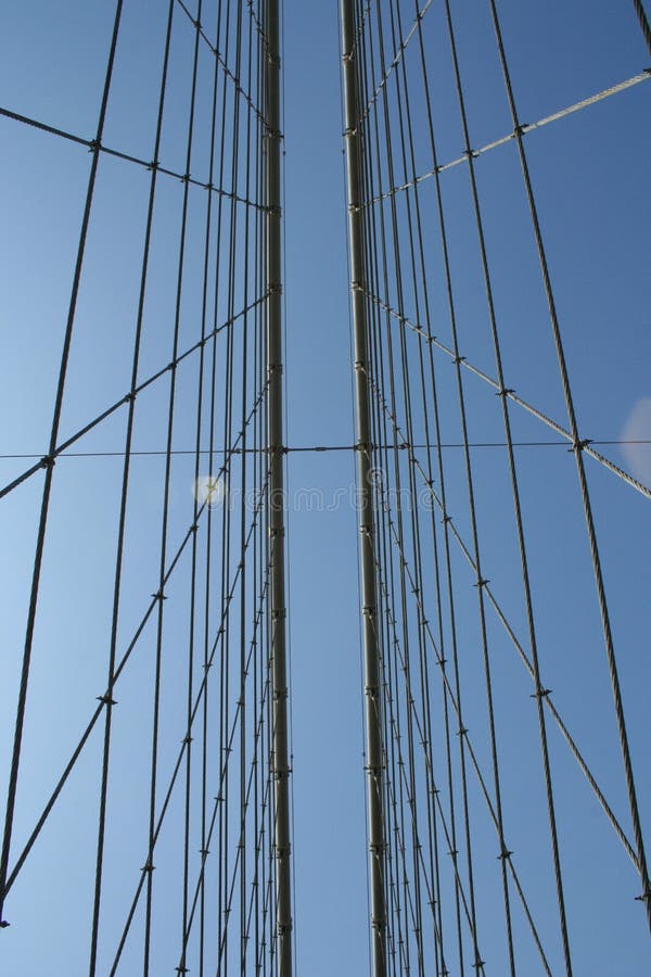 Tie Rods of a Bridge Against the Sky Stock Image - Image of bridge ...