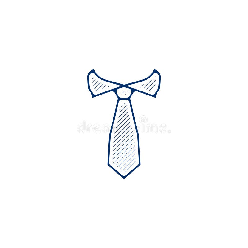 Tie Icon. Tie Hand Drawn Pen Style Line Icon Stock Vector ...