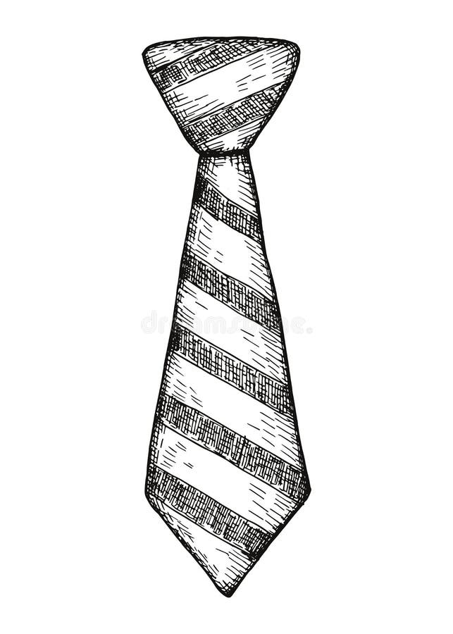 Tie. Vector Illustration Hand Drawing Stock Vector - Illustration of ...
