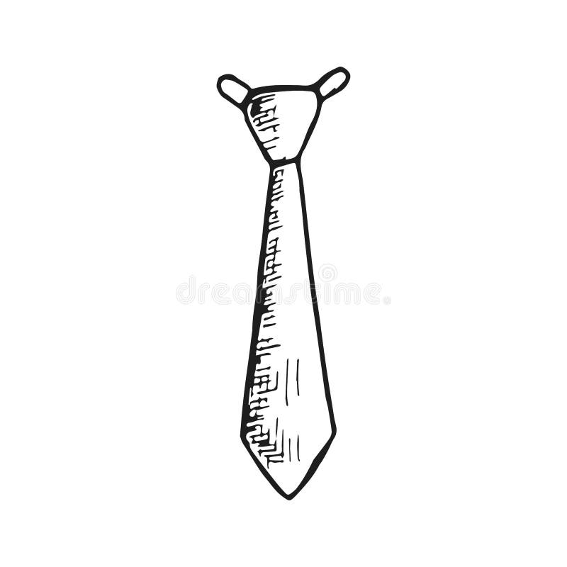 Tie Vector Sketch Hand Drawing Illustration Stock Vector - Illustration ...