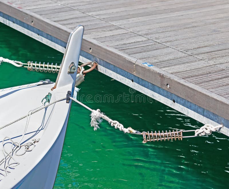 Tied boat stock photo. Image of wood, tied, fiberglass - 30826256
