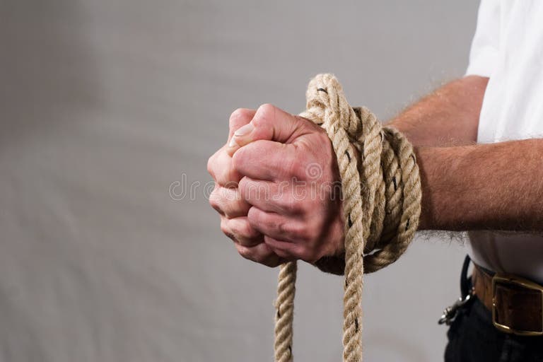 With tied hands stock photo. Image of adult, prisoner - 1951928