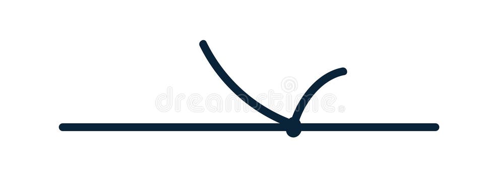 Tied Knot from Two Thin Strings, Cords. Rope, Lace, Twine Linked, Joint ...